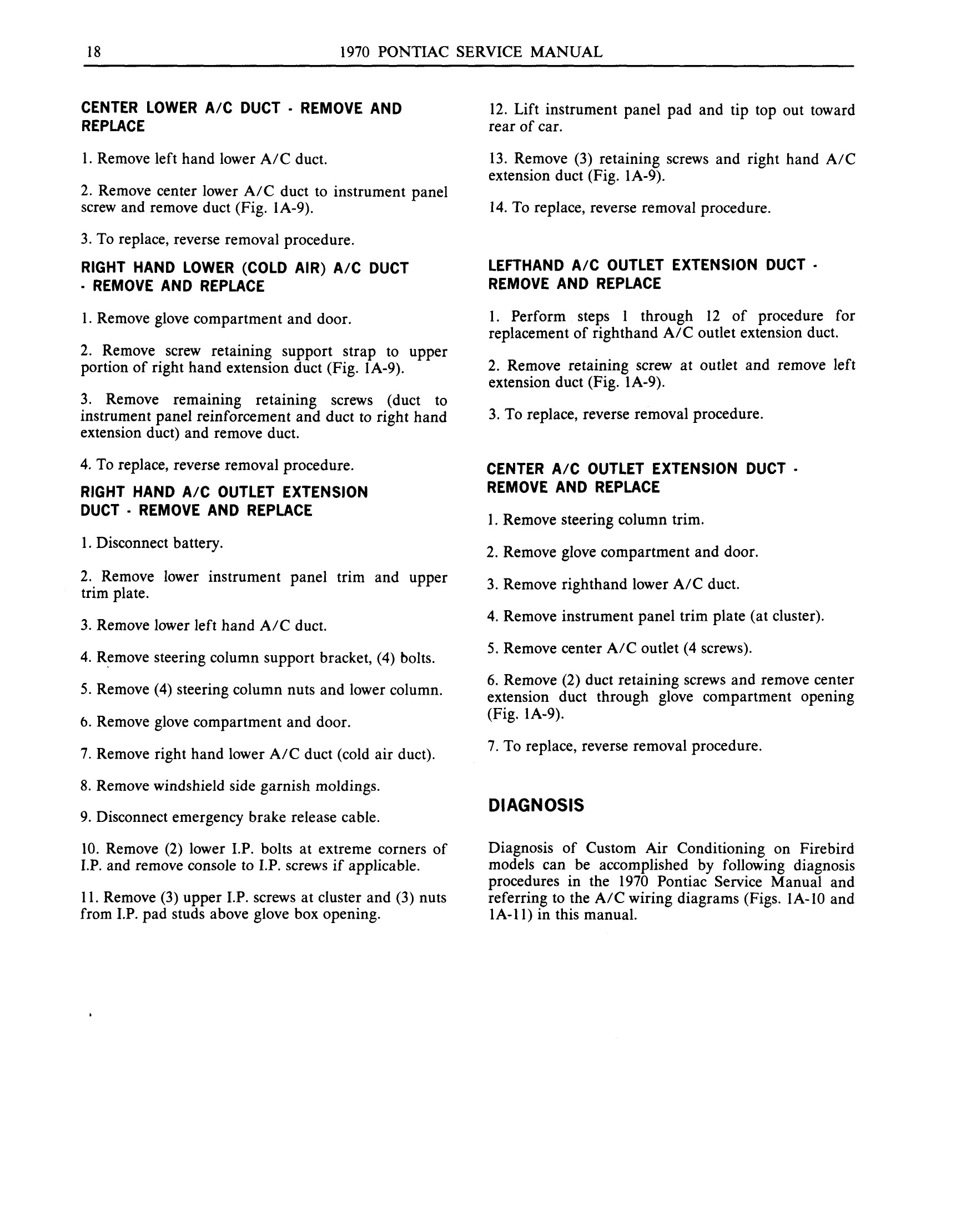 11970 Pontiac Firebird Shop Manual Suplement - FI-Firebird Supplement Page 20 of 126
